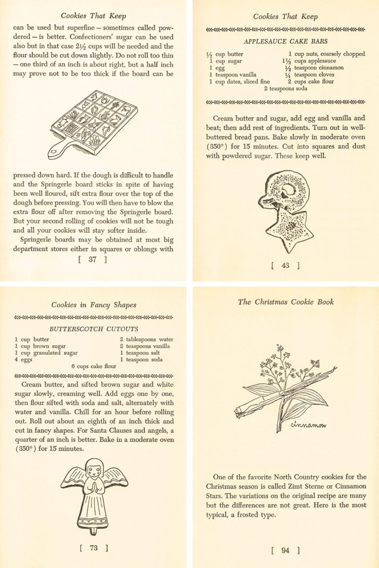 Free Vintage Christmas Cookie Recipe Pages • Rose Clearfield