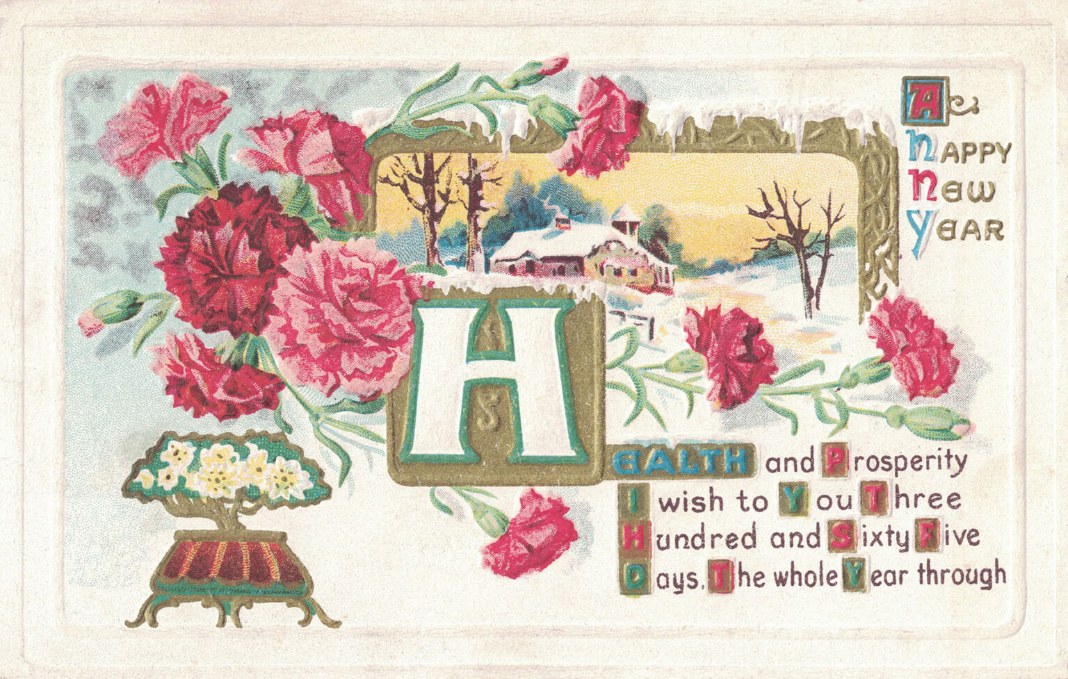 Free Printable Vintage New Year's Postcards • Rose Clearfield