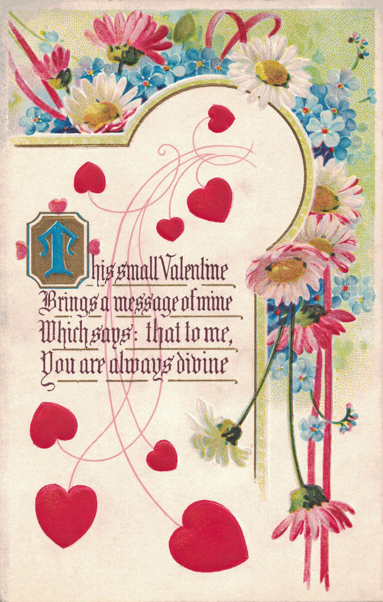 Free Printable Vintage Valentine's Day Postcards • Rose Clearfield