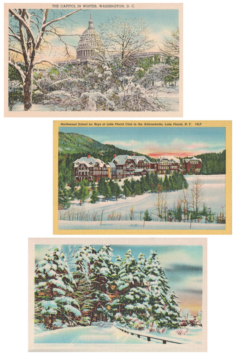 Free Printable Vintage Winter Postcards [with ATC Cards and Journal ...
