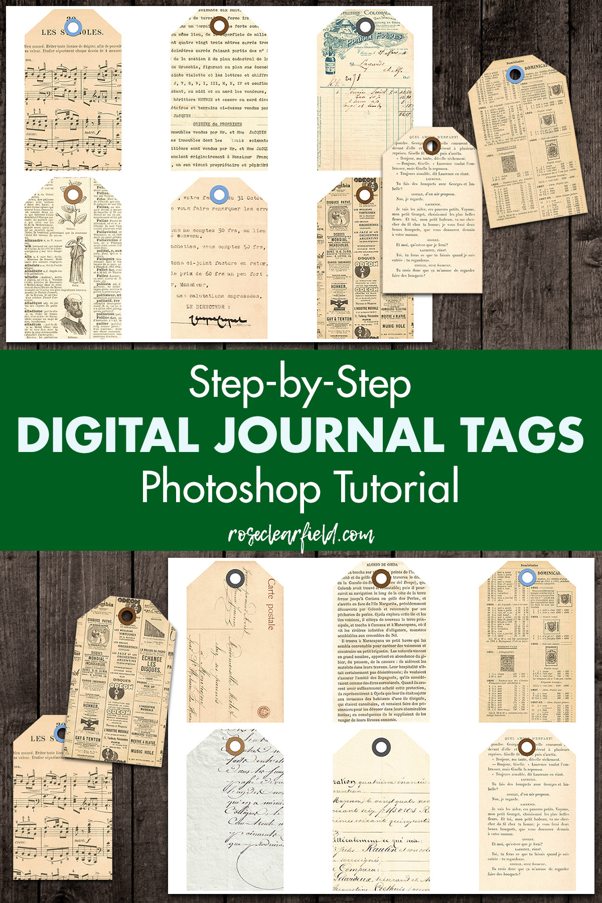 How to Make Digital Journal Tags in Photoshop • Rose Clearfield