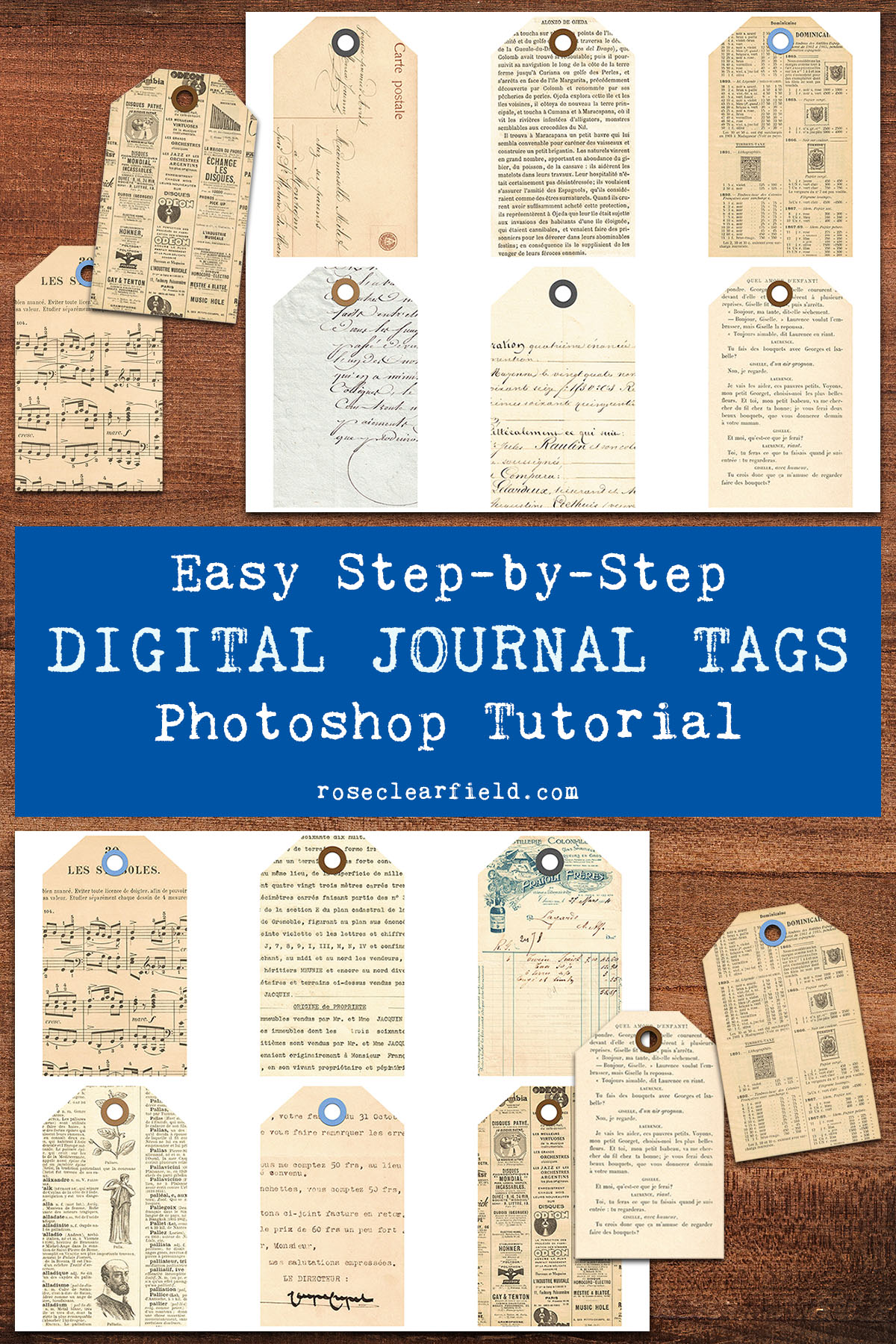 How to Make Digital Journal Tags in Photoshop • Rose Clearfield