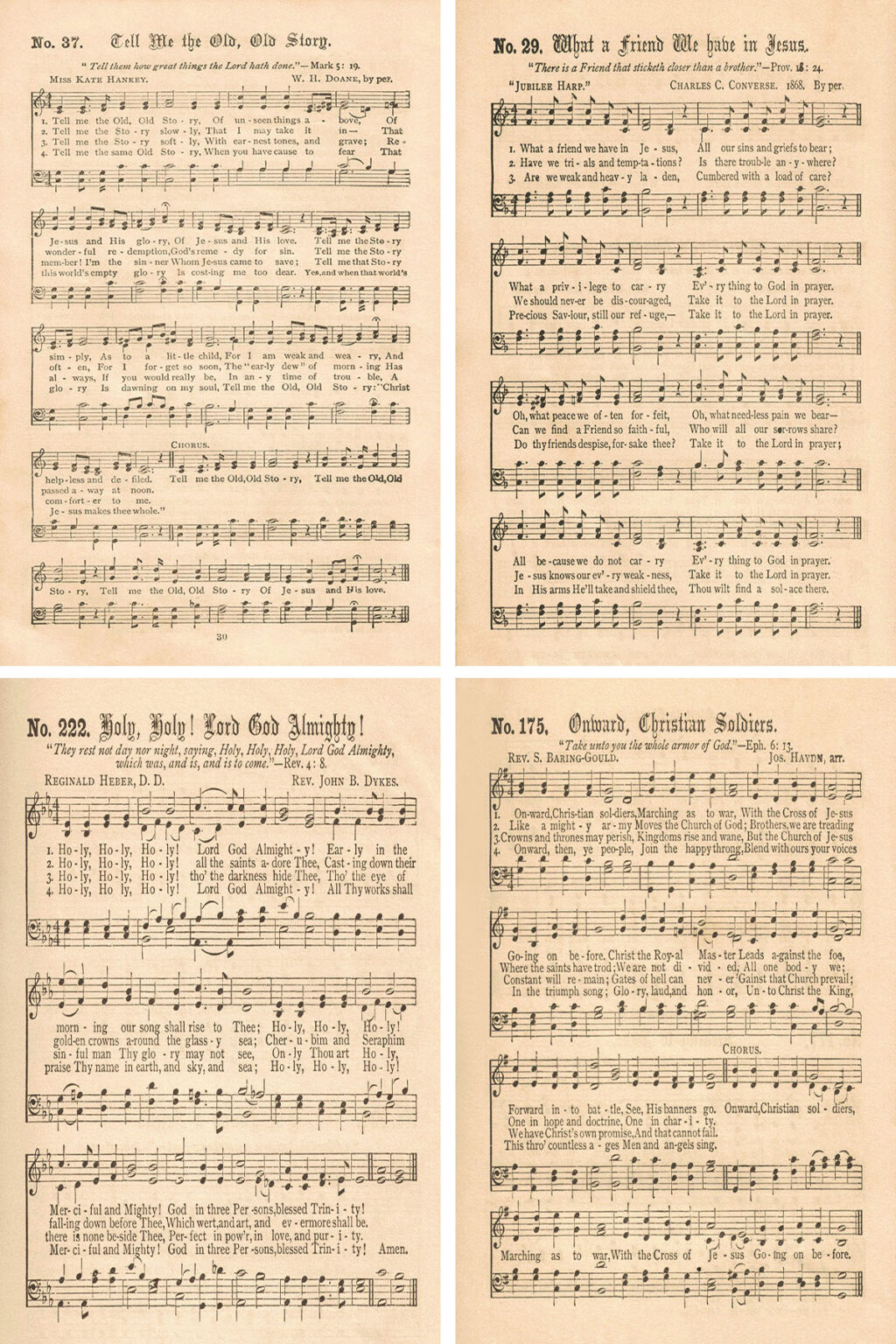 Free Printable Vintage Gospel Hymns Sheet Music • Rose Clearfield