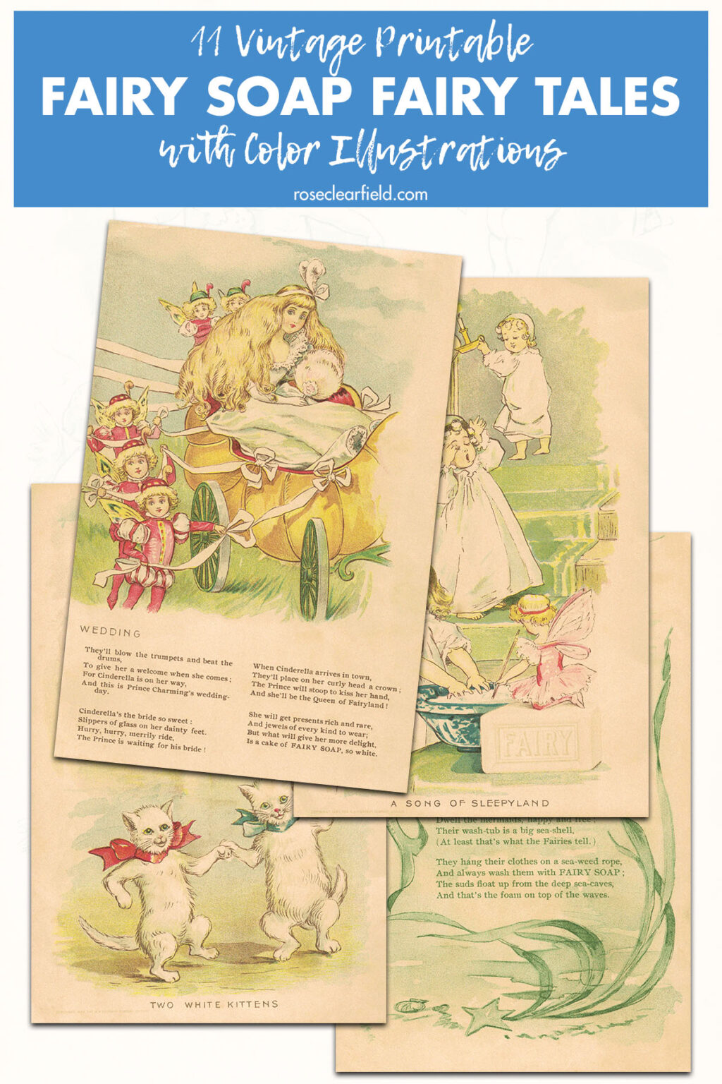 Vintage Fairy Soap Fairy Tales Pages and Illustrations • Rose Clearfield