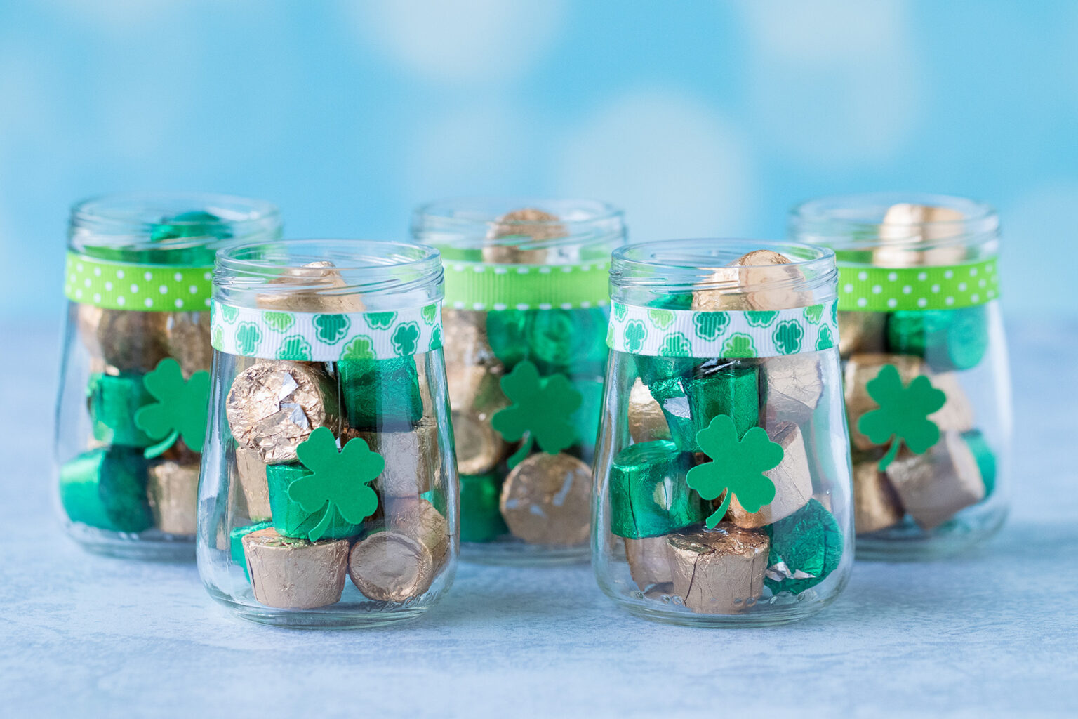DIY St. Patrick’s Day Mini Treat Jars • Rose Clearfield