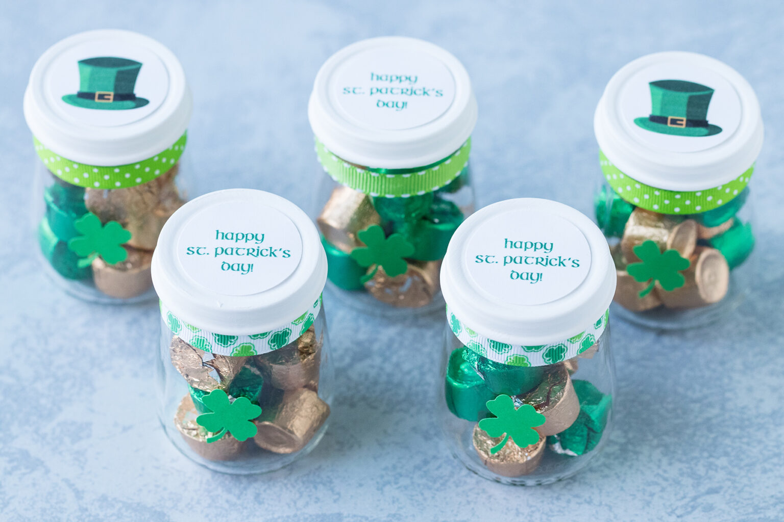 DIY St. Patrick’s Day Mini Treat Jars • Rose Clearfield