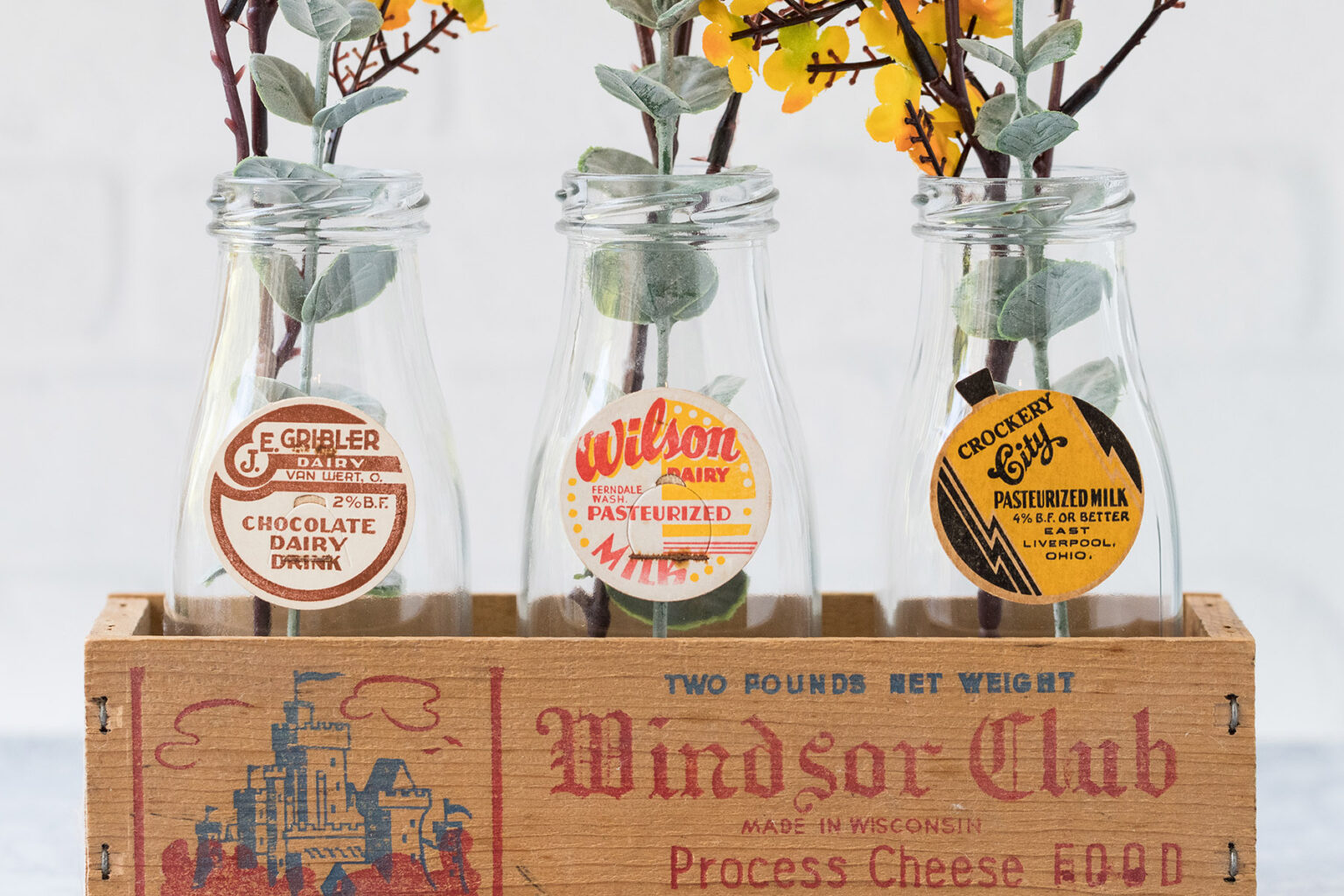 DIY Fall Milk Cap Floral Vases • Rose Clearfield