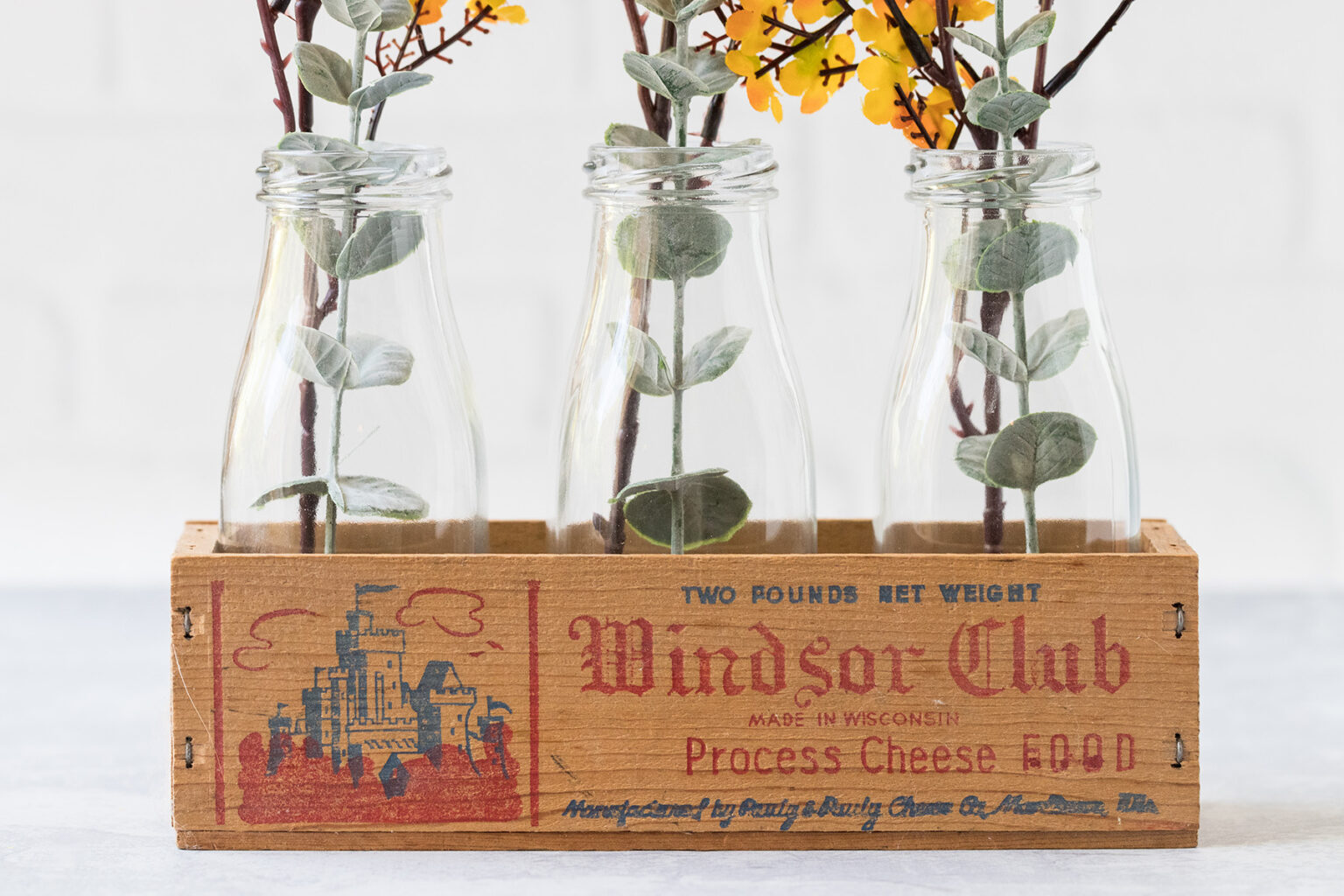 DIY Fall Milk Cap Floral Vases • Rose Clearfield