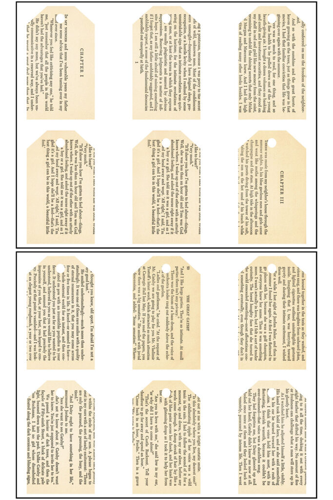 Free Printable Vintage The Great Gatsby Book Pages • Rose Clearfield