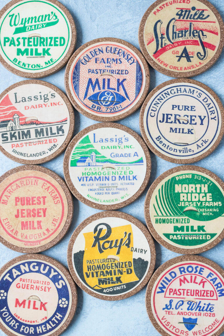 DIY Vintage Milk Cap Cork Coasters • Rose Clearfield
