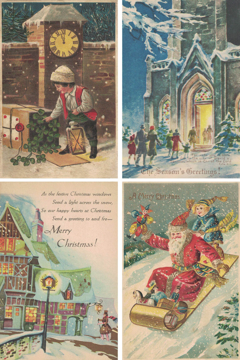 Free Printable Vintage Christmas Postcards - Rose Clearfield