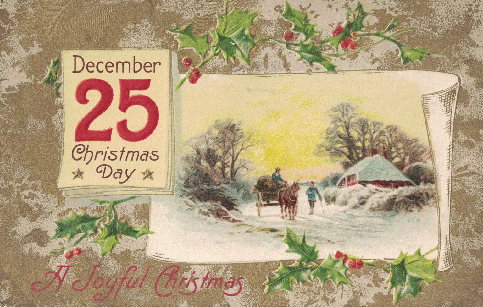Free Printable Vintage Christmas Postcards • Rose Clearfield