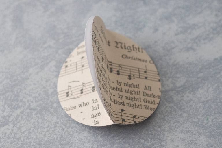 DIY Large Simple Sheet Music Ornaments • Rose Clearfield