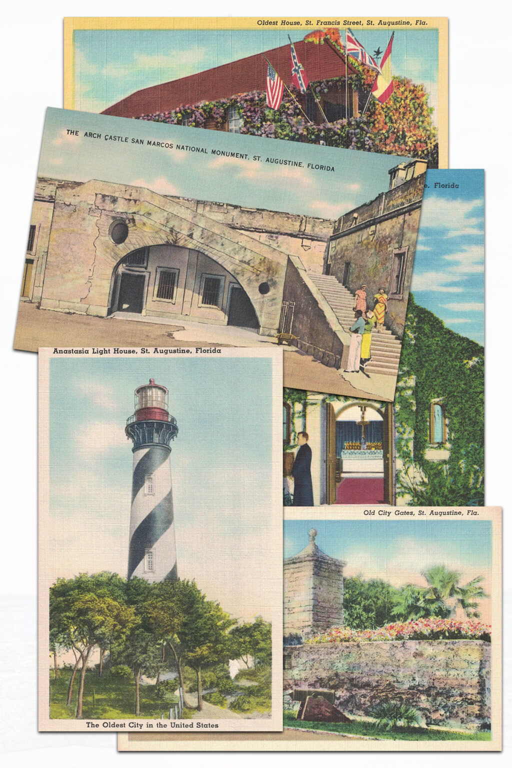 Free Printable Vintage St. Augustine Florida Postcards • Rose Clearfield