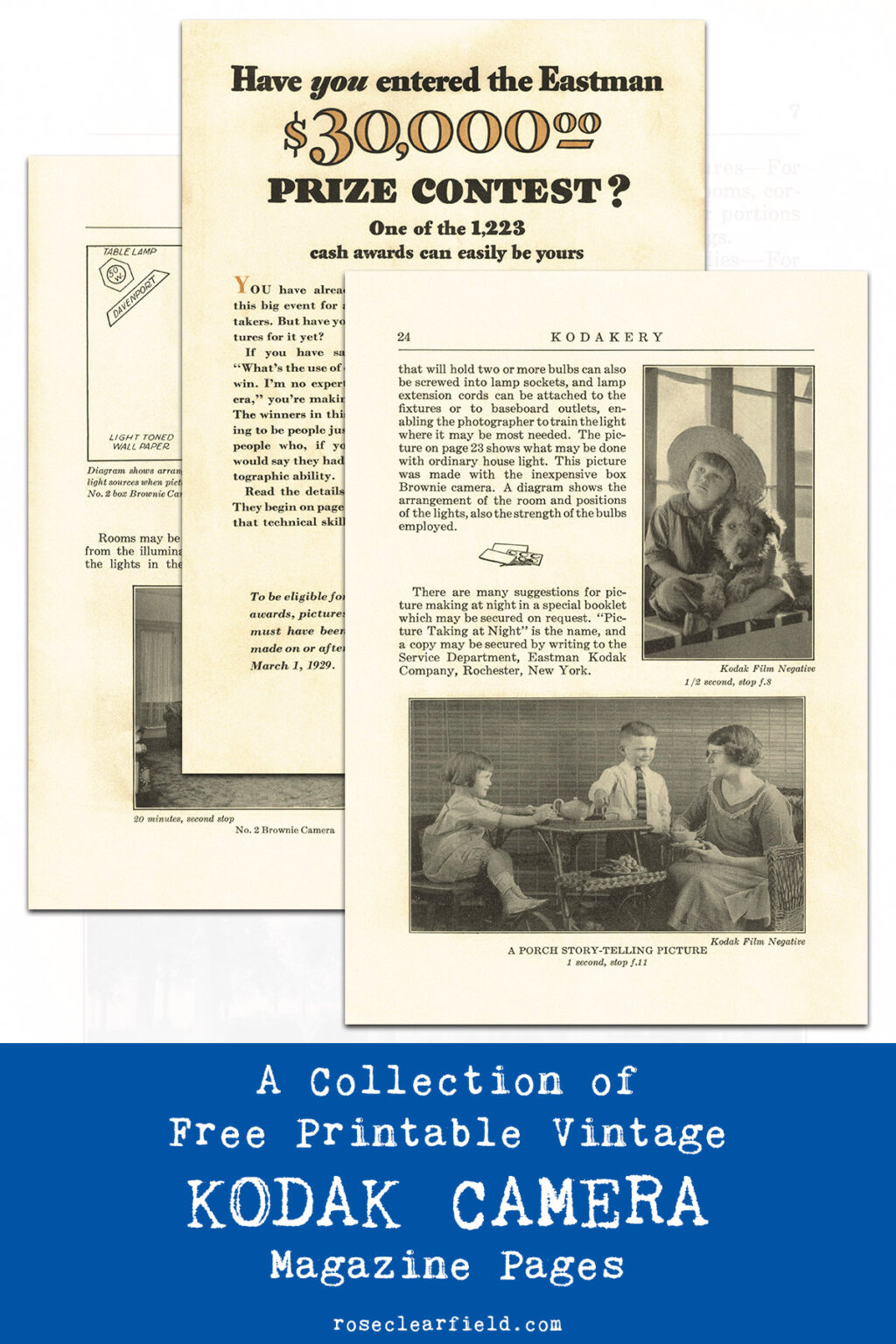 A Collection of Free Printable Vintage Kodak Camera Magazine Pages ...