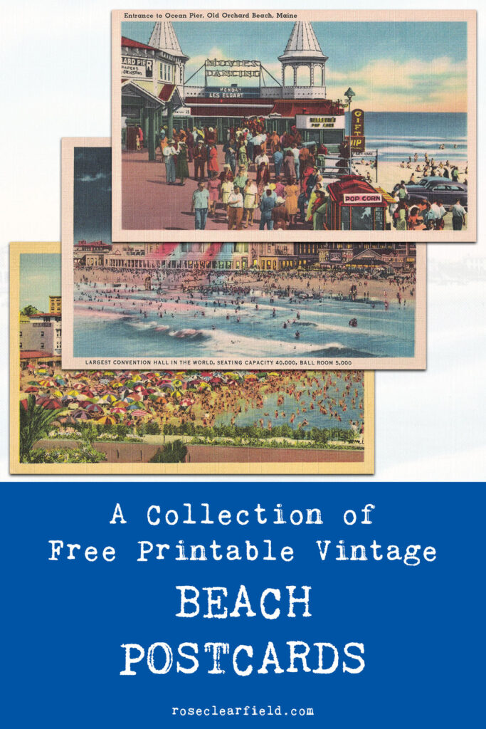 A Collection of Free Printable Vintage Beach Postcards • Rose Clearfield