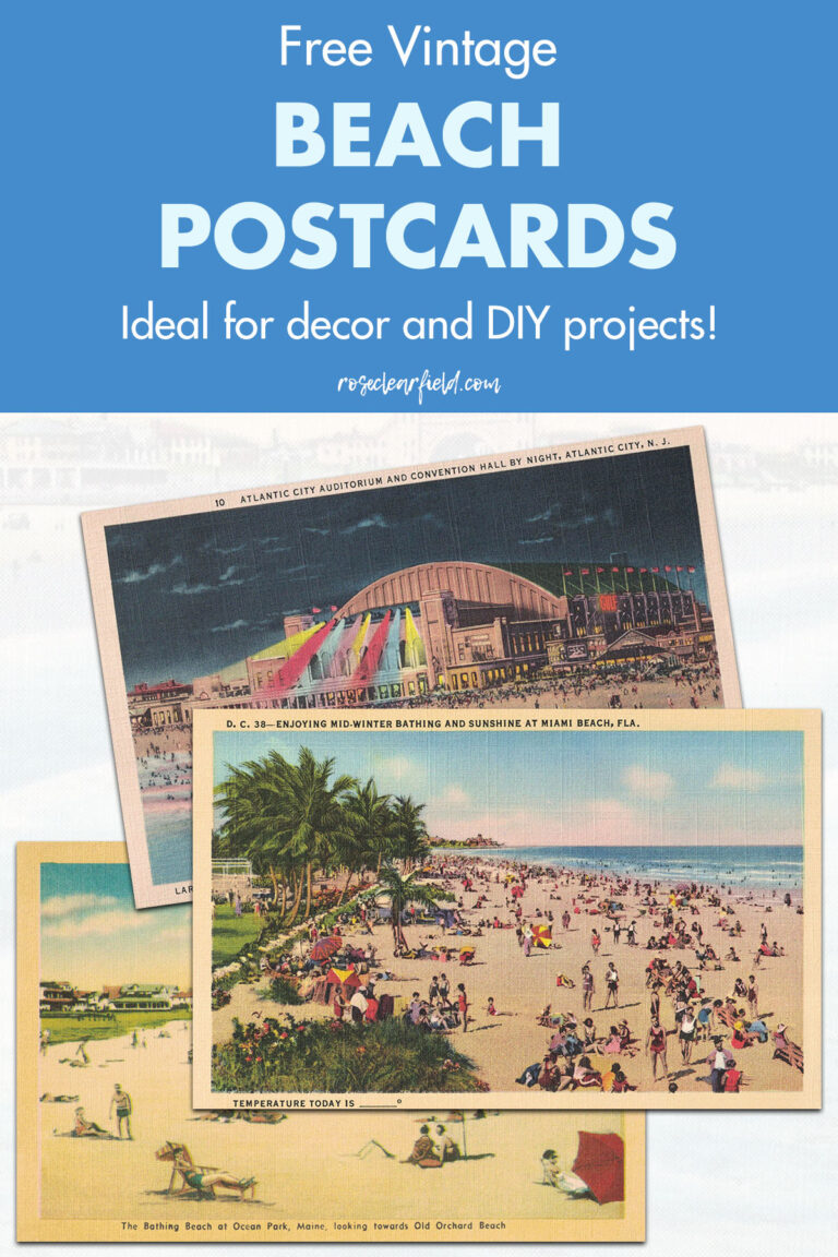 Free Vintage Beach Postcards • Rose Clearfield