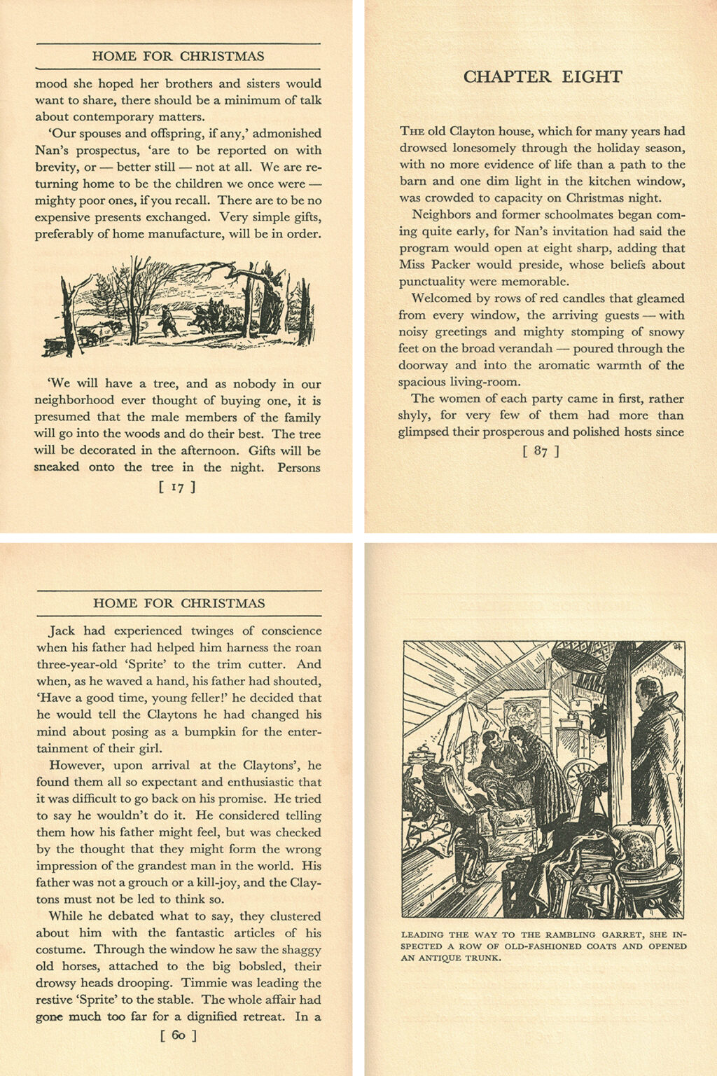 Free Printable Vintage Home for Christmas Book Pages • Rose Clearfield