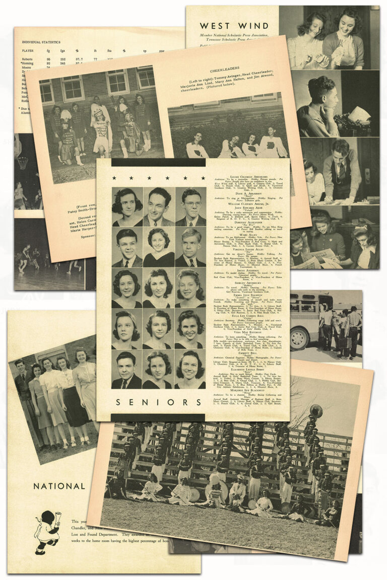 Free Printable Vintage 1940s and 1950s Yearbook Pages • Rose Clearfield