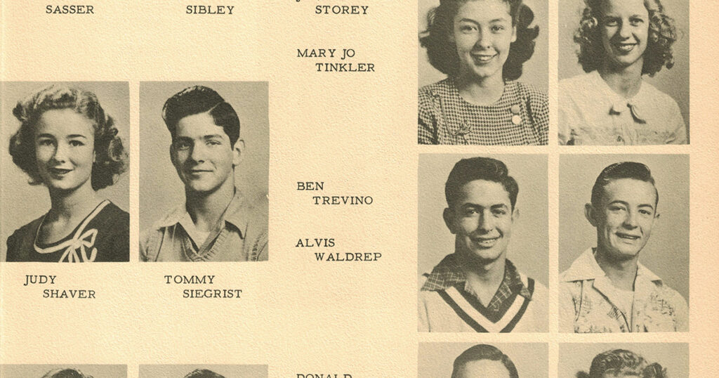 Yearbook Pages 1940s 1950s Set 1 Page 1 • Rose Clearfield