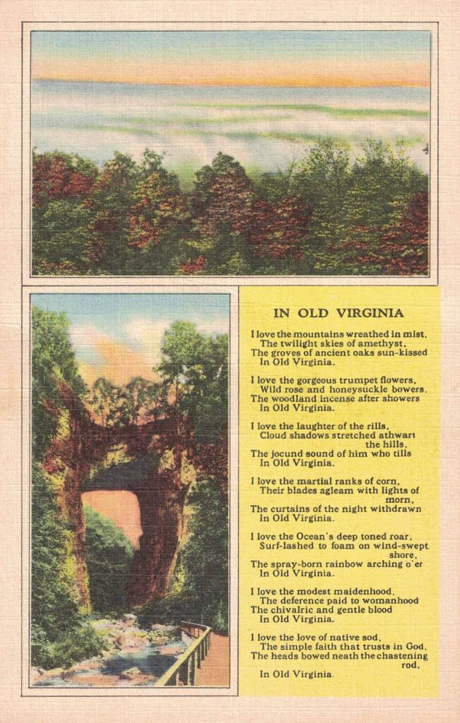 Free Printable Vintage Natural Bridge Virginia Postcards • Rose Clearfield