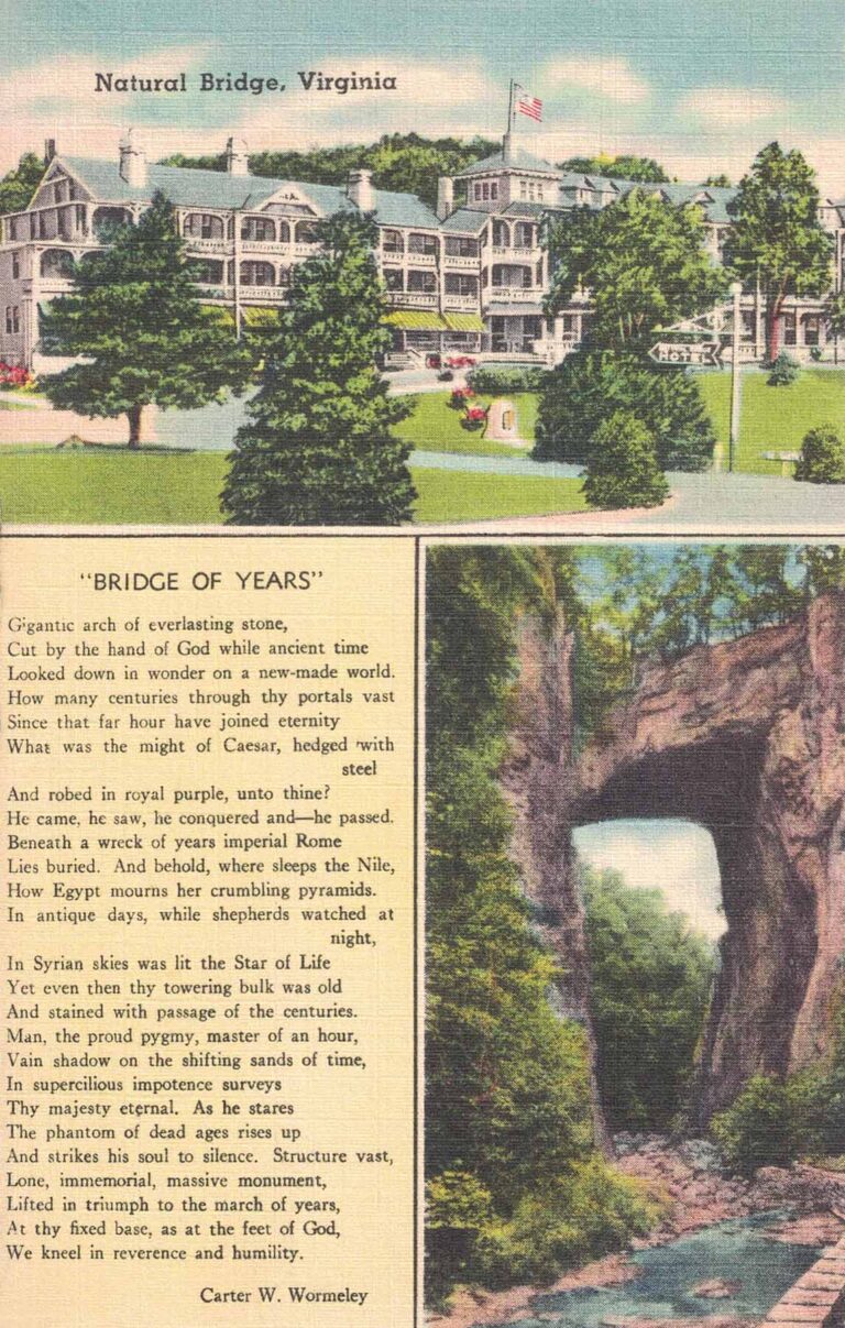 Free Printable Vintage Natural Bridge Virginia Postcards • Rose Clearfield