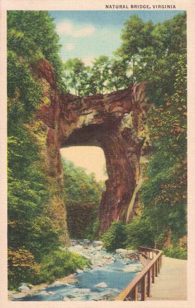 Free Printable Vintage Natural Bridge Virginia Postcards • Rose Clearfield