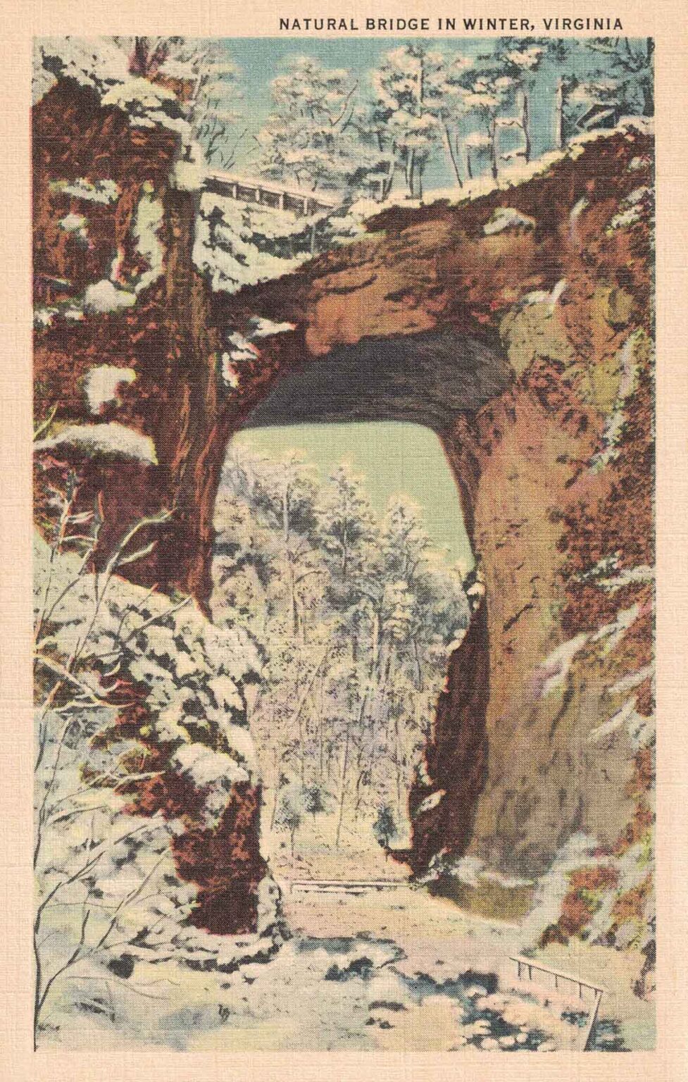 Free Printable Vintage Natural Bridge Virginia Postcards • Rose Clearfield
