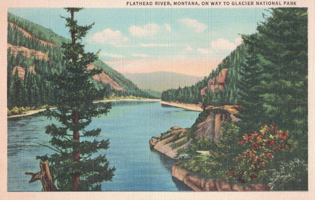 Free Printable Vintage Glacier National Park Postcards • Rose Clearfield