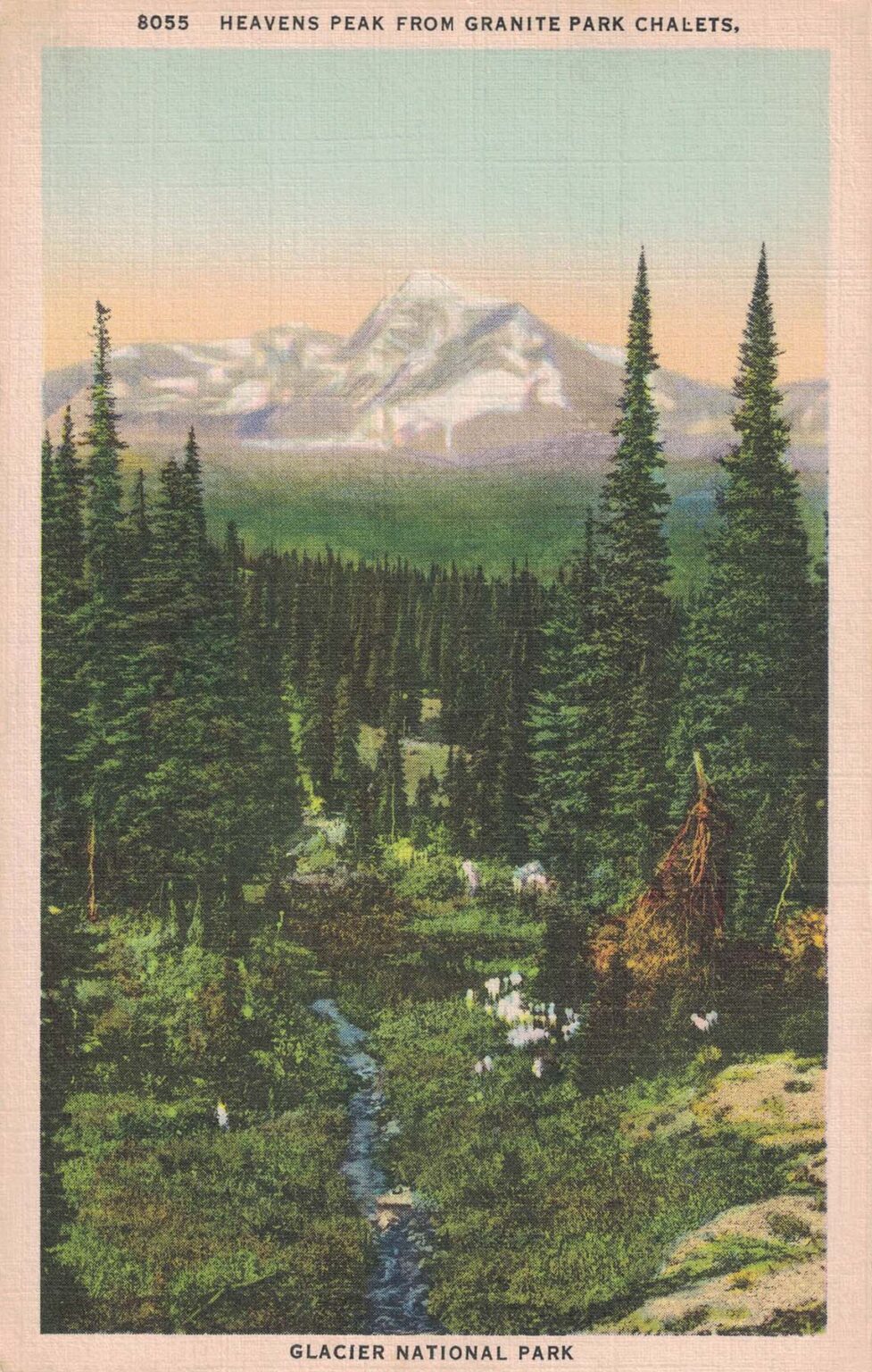Free Printable Vintage Glacier National Park Postcards • Rose Clearfield