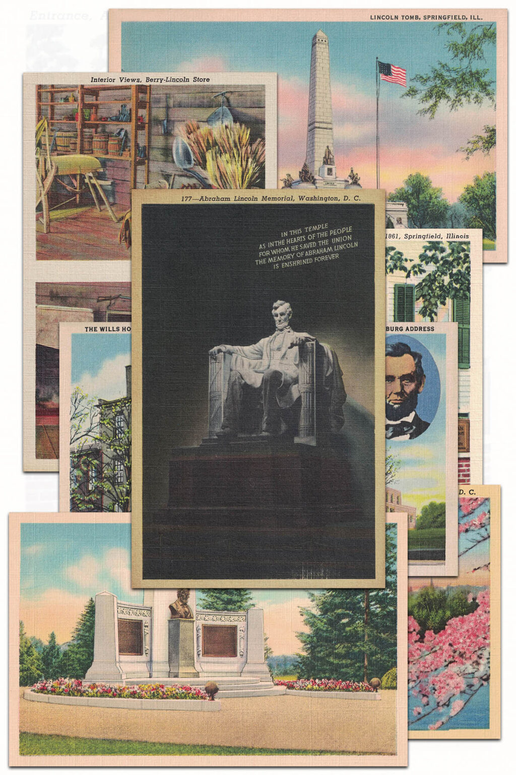 Free Printable Vintage Abraham Lincoln Postcards • Rose Clearfield