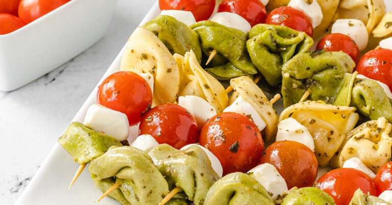 Cold Tortellini Salad Kabobs Savory Experiments • Rose Clearfield